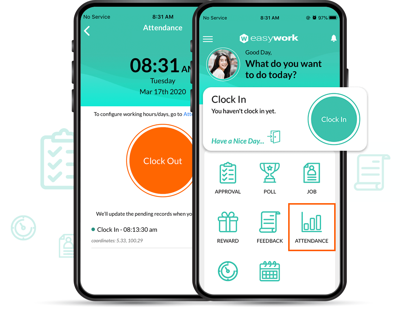 EasyWork - HR System Mobile App, Employee Attendance System