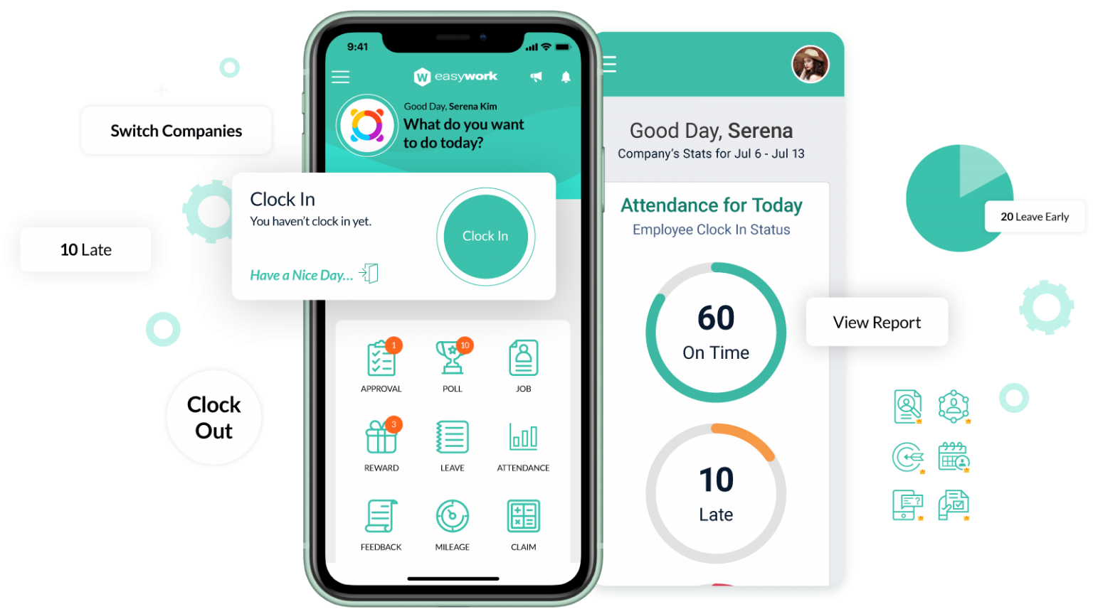 EasyWork - HR System Mobile App, Employee Attendance System